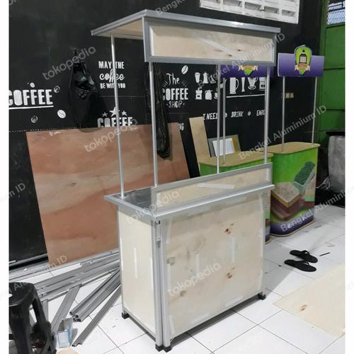 Jual Panjang 1 Meter Booth Portable + Atap Datar Body triplek ...