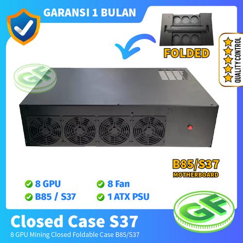 Promo Closed Case S37 Foldable Casing S37/B85 Mining Rig 8 GPU ATX ...