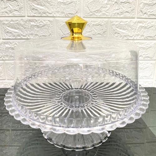 Jual Tempat Kue Bulat Cantik GOLDEN 30Cm Premium Glossy Acrylic ...