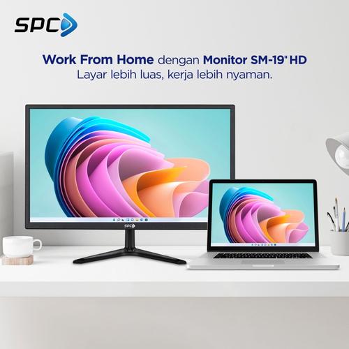 Promo LED Monitor 19" inch Full HD HDMI VGA Input SPC Garansi Resmi ...