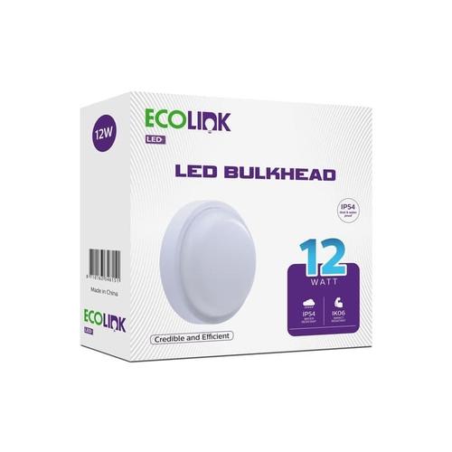 Jual ECOLINK Lampu Panel LED OB Bulat Bulkhead BH007 12W 865 Putih ...