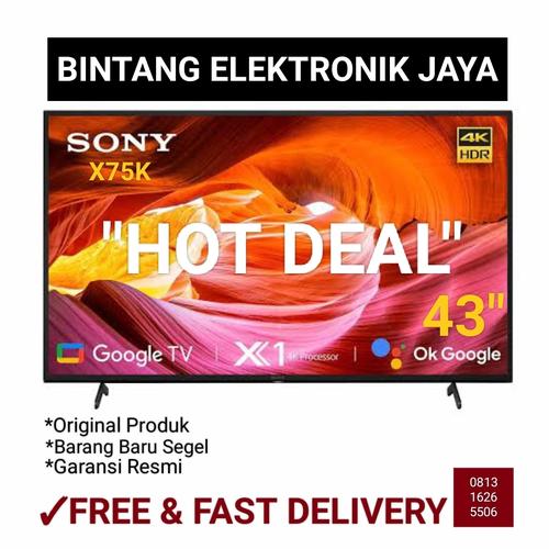 Jual SONY KD-43X75K 43 INCHI BRAVIA UHD 4K HDR GOOGLE TV SMART 43X75K ...