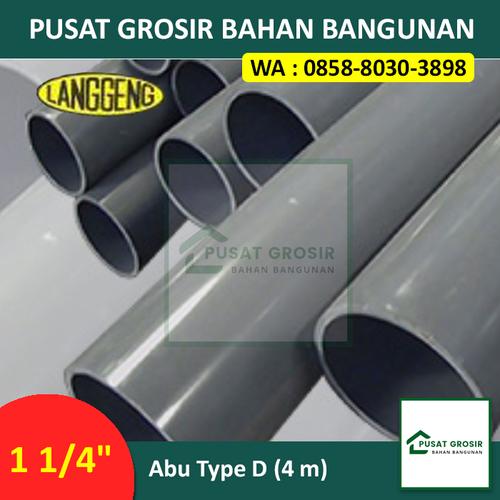 Jual Pipa PVC 1 1/4" D Abu Merek Langgeng 1 1/4inch D Per Btg (4m ...