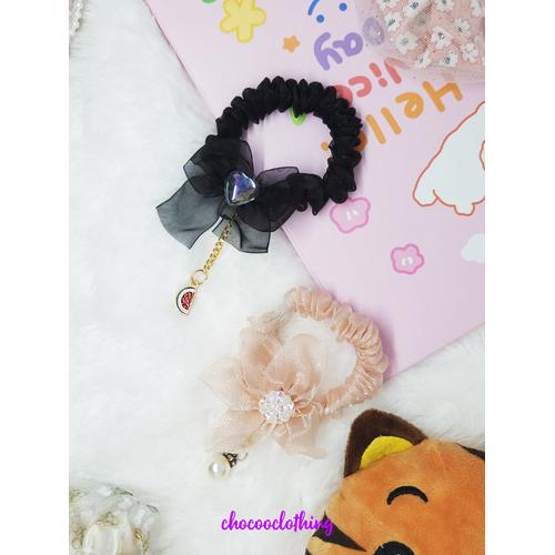 Jual Karet Ikat Rambut Wanita Elastis Warna / Ikat Rambut Korea Premium ...
