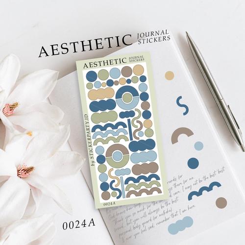 Jual Stiker Aesthetic Shape Bentuk Abstrak estetik Jurnal Scrapbook ...