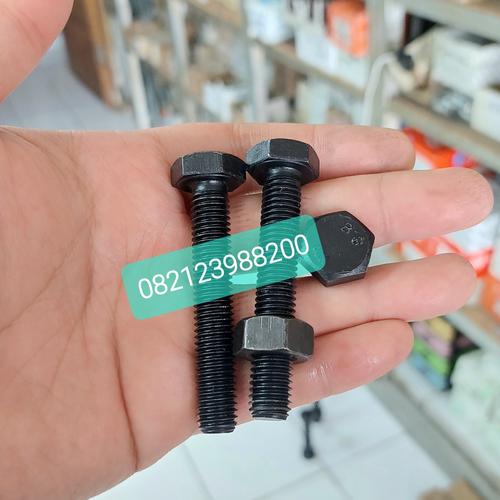 Jual baut mur baja 8.8 m10x60 HTB 88 hex bolt nut m10 x 60 kunci 17 CS - BAUT+MUR - Jakarta ...