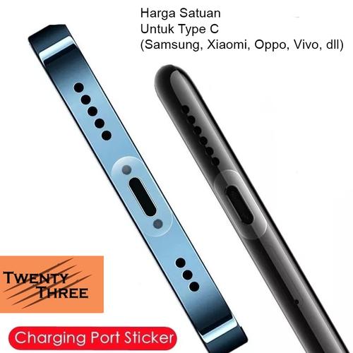 Promo Sticker Stiker Pelindung Lubang Charger Charging Port Type C ...