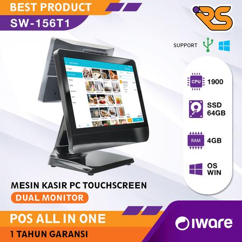 Jual MESIN KASIR POS ALL IN ONE PC TOUCHSCREEN IWARE SW156T1 -PAKET LENGKAP - Jakarta Pusat ...