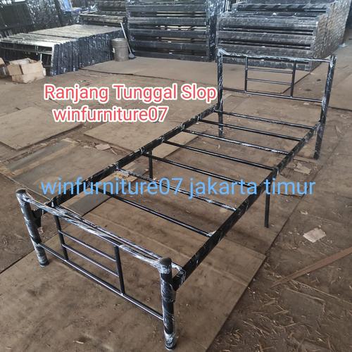 Jual RANJANG BESI TUNGGAL SLOP 90x200 dan 120x200 - Hitam, 120x200 ...