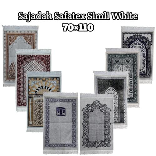 Jual Sajadah Turkey Tebal Putih Safateks Simli White / Turki Eksklusif ...