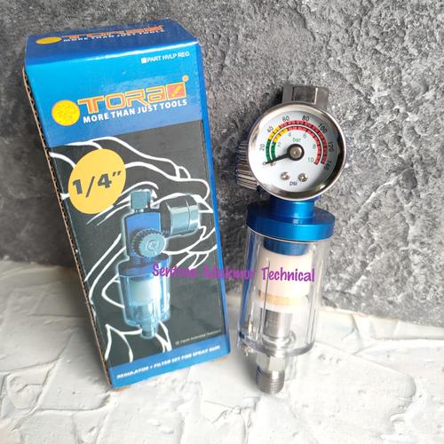 Jual TORA 1/4" Regulator + Air Filter Water Separator Spray Gun HVLP - Kota Medan - Sentosa ...