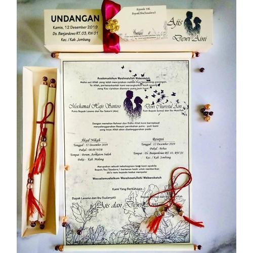 Jual Undangan Pernikahan Gulung Vintage unik - Hvs (Putih), Undangan ...