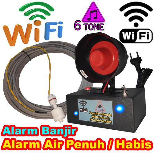 Jual Alarm Air WIFI Sensor Banjir Bak Mandi Tandon Toren Siren Strobe ...