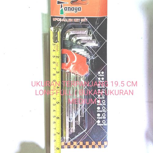 Jual Kunci L Bintang Kombinasi Set HDT 9pcs Long Hex Torx Set Key ...