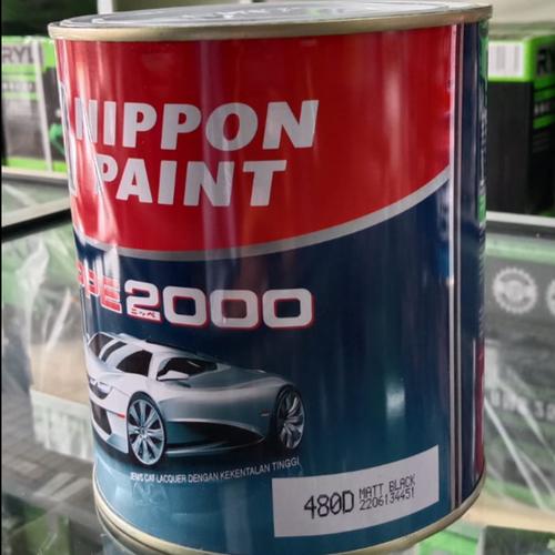 Jual Cat Duco Nippe2000 Nippon paint 1L 480D Black Doff / Matt Black ...