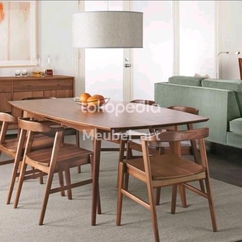 Jual set meja makan 6 kursi kayu jati minimalis, meja makan vintage kayu - Kab. Jepara - Meubel ...