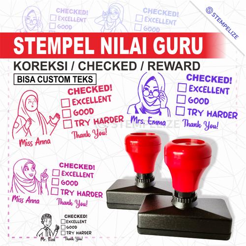 Jual Stempel Nilai Guru / Penilaian / Koreksi / Checked / Reward - 6 ...