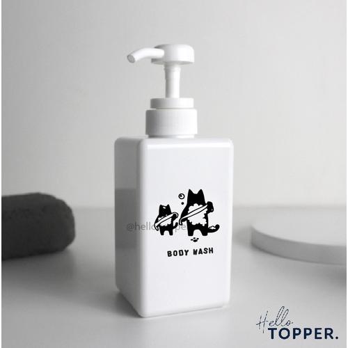 Jual SOBORU Custom Botol Pump Pompa Kosong Sabun Cair 450ml Shampoo ...