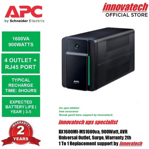 Promo APC BX1600MI-MS BX1600MIMS UPS 1600VA 900WATT Cicil 0% 3x ...