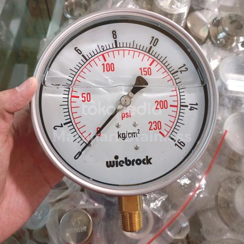 Jual Pressure Gauge Manometer Stainless 6 " inchi 16 Bar 230 Psi ...