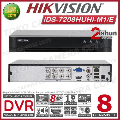 Jual DVR HIKVISION 8 CHANNEL iDS-7208HUHI-M1/E DVR 8CH 5MP 8MP ...