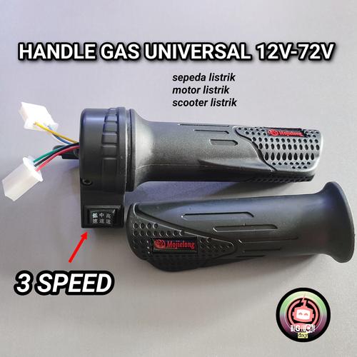 Jual HANDLE GAS + 3 SPEED UNIVERSAL 12V-72V SEPEDA LISTRIK MOTOR ...