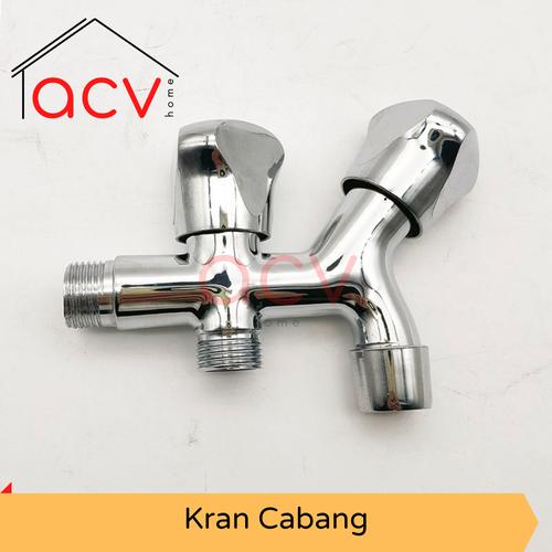 Jual Kran Cabang Shower/ Keran Double Jet Shower Tembok 1/2" - Jet ...