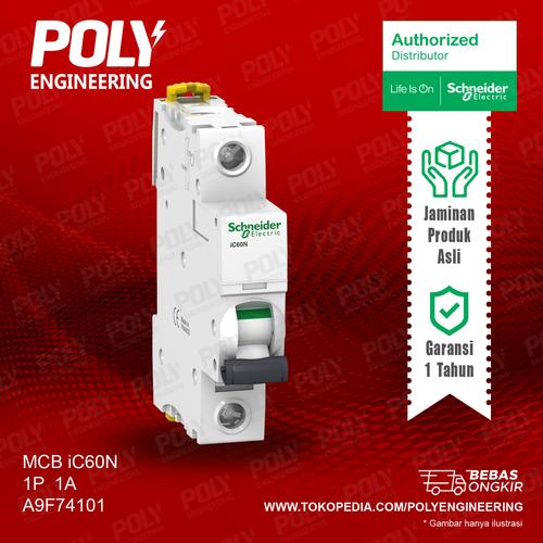 Jual MCB 6kA iC60N 1P 1A - KURVA C SCHNEIDER A9F74101 - Kota Semarang - Poly Engineering | Tokopedia