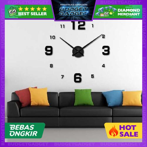 Jual VOSARREA Jam Dinding Besar DIY Giant Wall Clock Sangtai 30cm - VO ...