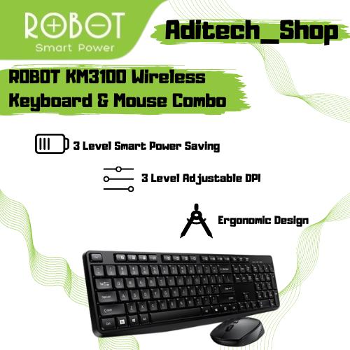 Jual ROBOT KM3100 Wireless Keyboard & Mouse Combo - Kota Batam ...