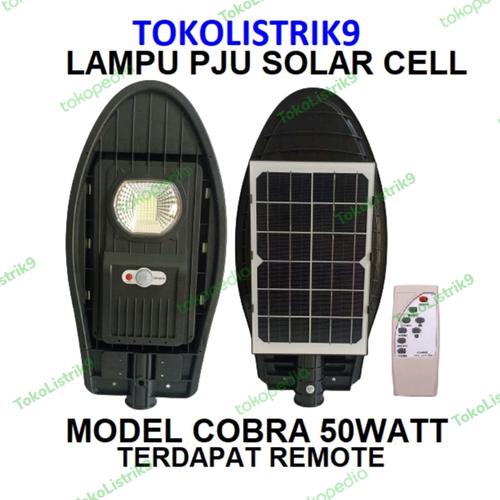 Jual Lampu Jalan PJU LED Solar Cell 50watt Cobra / PJU LED Solar Cell ...