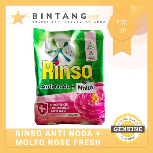 Jual ROSE FRESH - Rinso Anti Noda + Molto Rose Fresh 770 gr Detergen ...