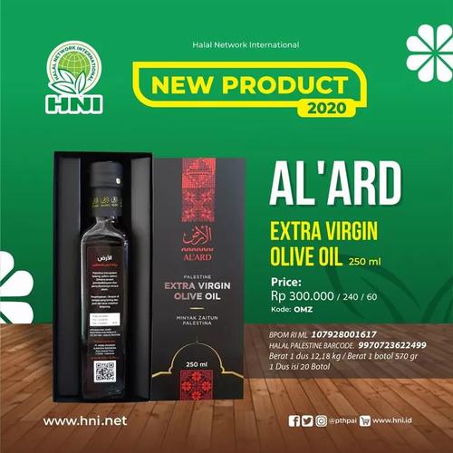 Jual AL ARD EXTRA VIRGIN OLIVE OIL HNI HPAI/MINYAK ZAITUN PALESTINE 250 ...