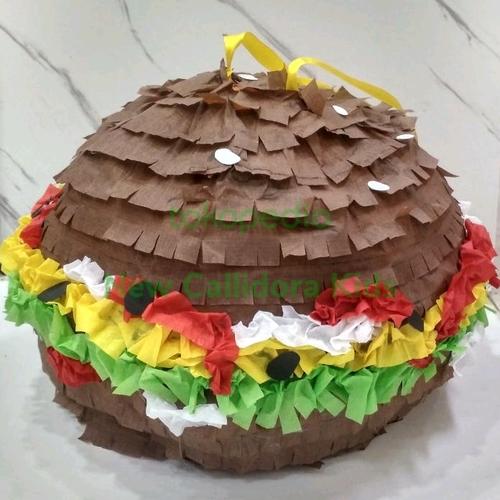 Jual pinata burger/pinata makanan/pinata custom ulang tahun/pinata 3D ...