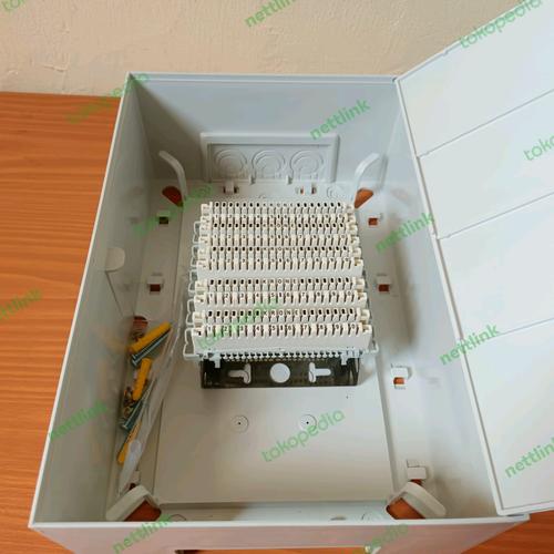 Jual box mdf telepon 50 pair lengkap lsa , box plastik putih 21,5x31 ...