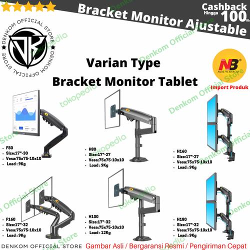 Jual Bracket Monitor Dual/Singel Monitor 17"-32" Inch Universal Monitor ...