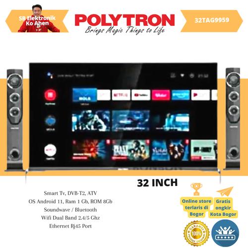 Jual Polytron LED Smart TV 32 Inch PLD 32TAG5959 Android Tower Speaker - Kota Bogor - sinar ...