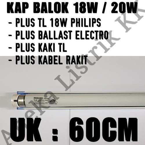 Jual KAP BALOK 18W 20W RUMAH BOX LAMPU NEON TL 18 20 W WATT + KAKI ...