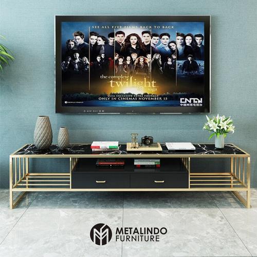 Jual Meja TV marmer duco kaki stainless, meja televisi minimalis modern ...