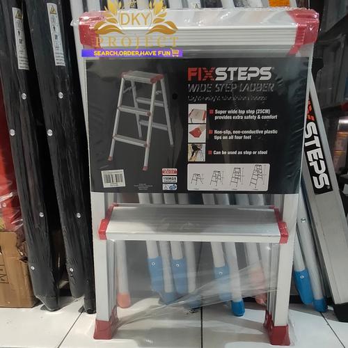Jual TANGGA ALUMINIUM DENGAN PIJAKAN LEBAR 2 STEP 150 KG HEAVY DUTY ...