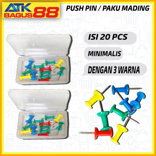 Jual 1 kotak push pin/paku mading/push pin/jarum dinding - Jakarta ...