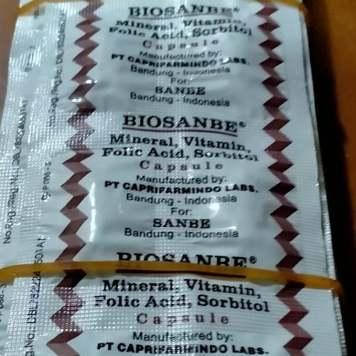 Jual Biosanbe multivitamin mineral D3 zat besi anemia ibu hamil stripan ...
