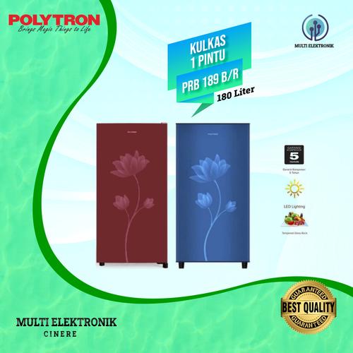 Promo KULKAS 1 PINTU POLYTRON 180 LITER PRB-189B/R - Merah Cicil 0% 3x ...