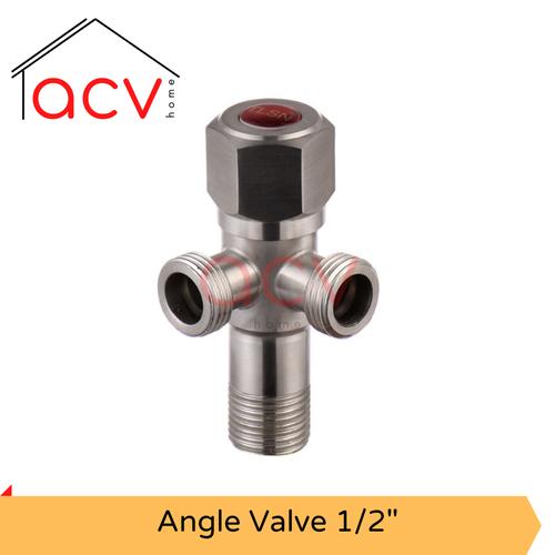 Jual Stop Kran / Keran Cabang T 1/2" Stainless Double Angle Valve - Kab ...
