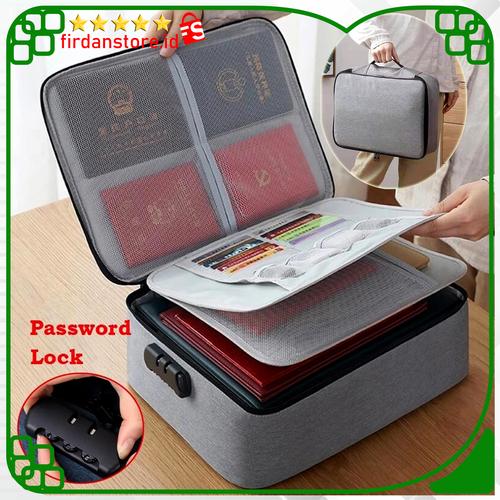 Jual Tas Dokumen Travel Bag document Storage Box dengan Password ...