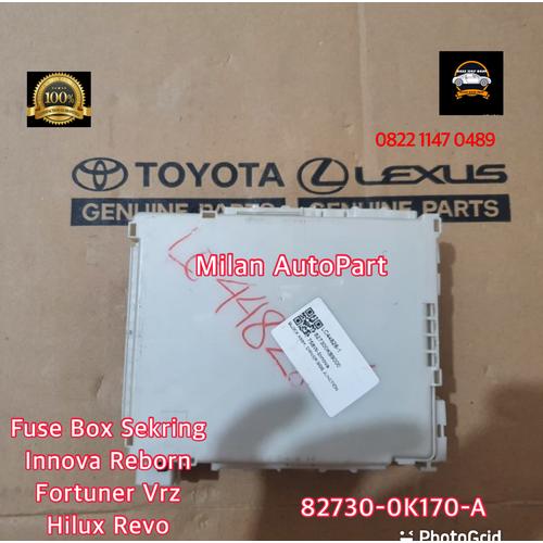 Jual fuse box sekring Hilux revo Fortuner Vrz Innova reborn 82730-0KB90 ...