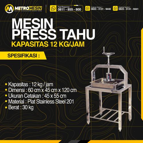 Jual Mesin Press Tahu 12 Kg Metro Mesin - Kab. Malang - PT. Metro Mesin ...