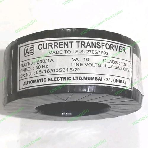 Jual AE CURRENT TRANSFORMER CT 200/1A 10VA CLASS 1.0 50HZ 0.66/3.0KV ...