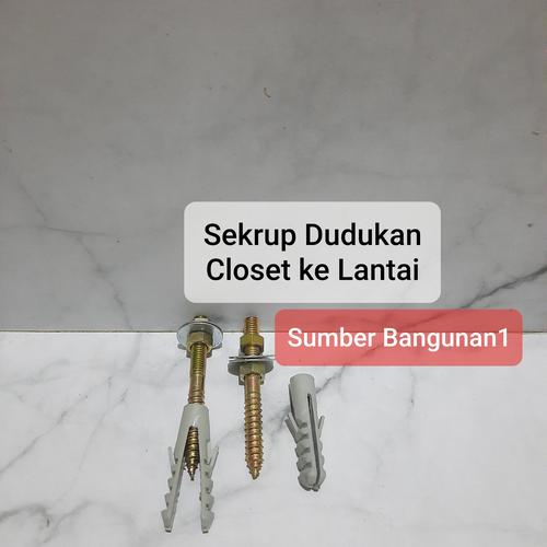 Jual Sekrup dudukan kloset ke lantai baut closet duduk pasang tanam ...