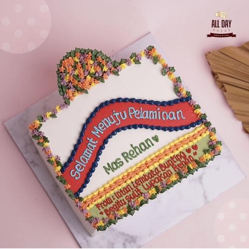 Jual Kue Ulang Tahun Birthday Cake Papan Bunga - Wisuda / Wedding ...